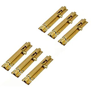 Buy Ghardwar (Pack of 6) Tower Bolt for Door Antique Brass Finish, (6 ...