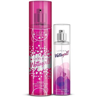 Buy Layer'r Wottagirl Classic Collection Romance Body Splash 135ml With ...