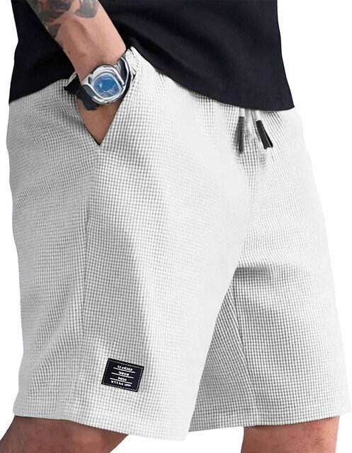 Buy Solid, Self Design Men White Casual Shorts Online - Get 73% Off