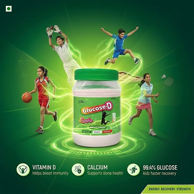Buy Glucose-D Regular Flavour Instant Energy Drink Powder with Glucose ...