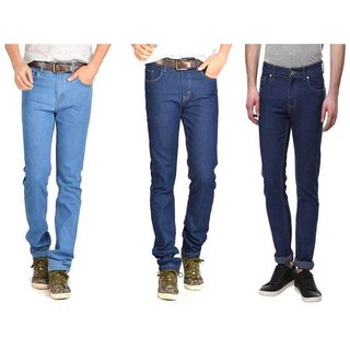 Buy Dawn Men Regular Fit Blue Jeans Online @ ₹1499 from ShopClues