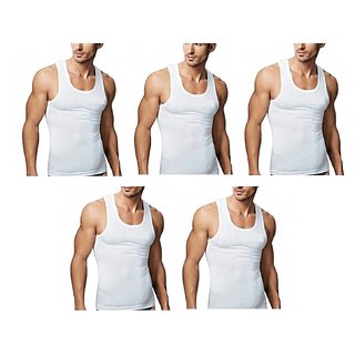 Buy Men's inner Vest pack of 5 pcs- White- Premium quality Online ...