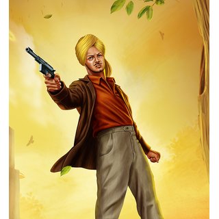 Buy Fearless Bhagat singh |Sticker Paper Poster, 12x18 Inch Online ...